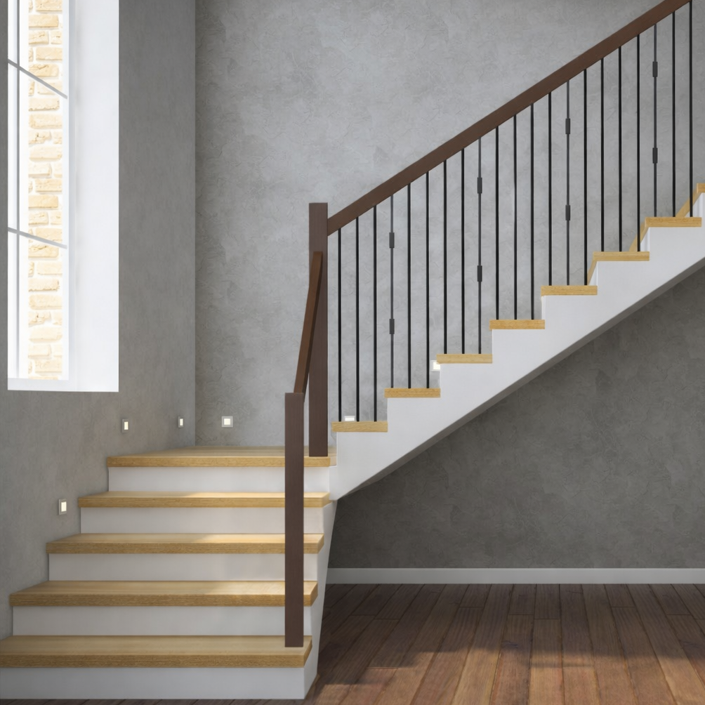 ARQ Collection- Double Cube Accent Iron Baluster – Affordable Stair Parts®