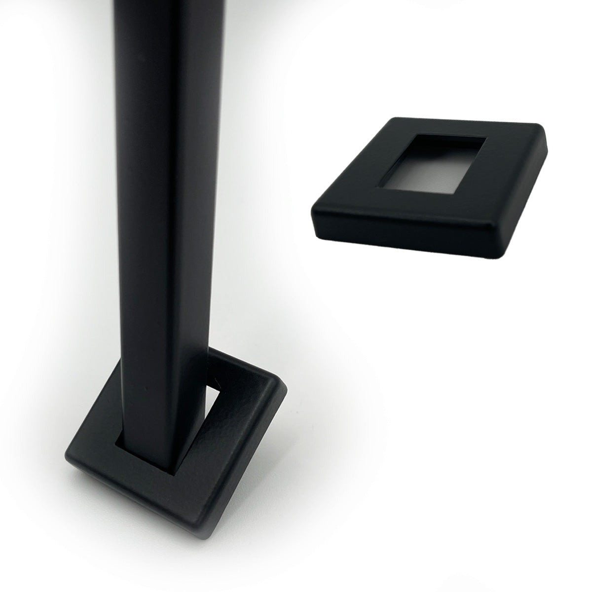 Modern Minimalist Slant/Angled Shoe for 1/2" Wrought Iron Balusters ...
