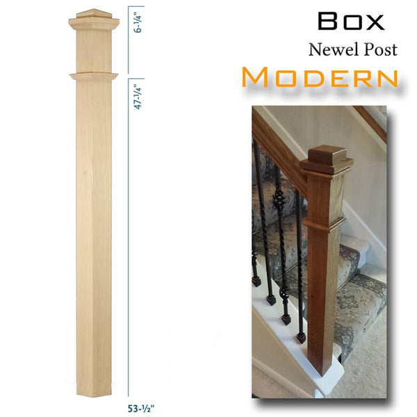 4191 Square Modern Box Newel Post - Affordable Stair Parts – Affordable ...
