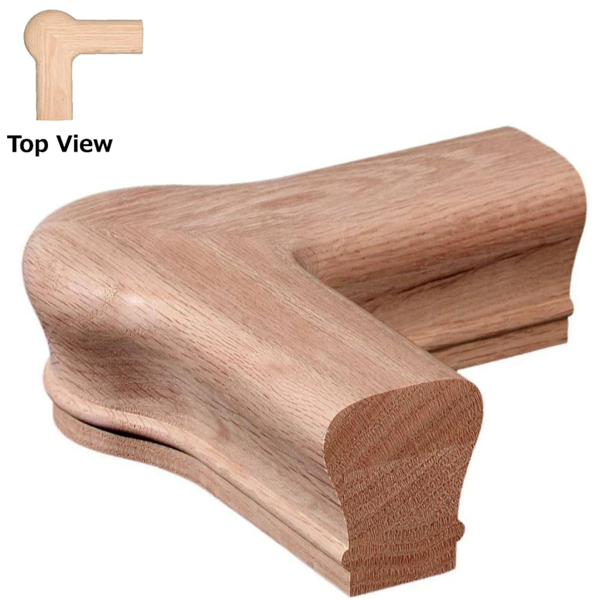 Level Quarter Turn Handrail Fitting with Cap - Affordable Stair Parts ...