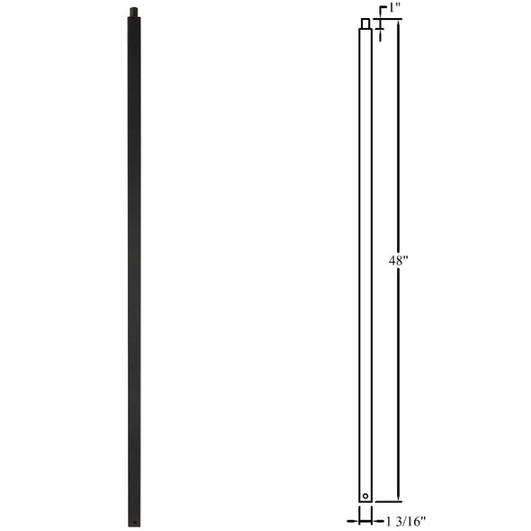 Plain Stair Wrought Iron Newel Post - Affordable Stair Parts ...