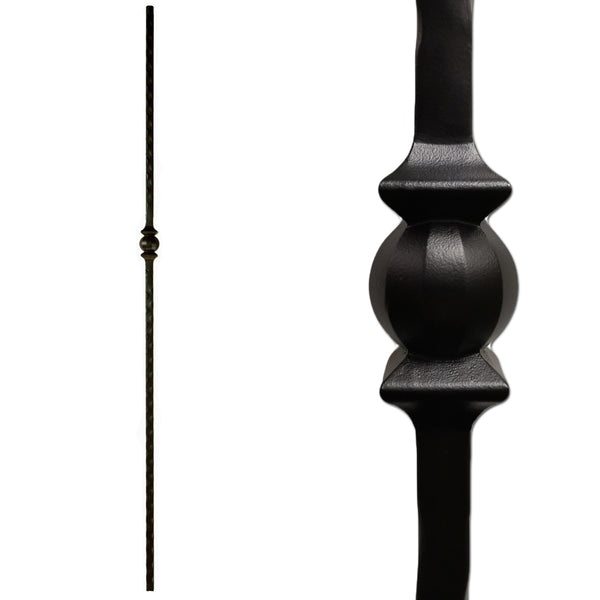 Single Sphere/Forged Ball Hammered Iron Baluster - Affordable Stair ...