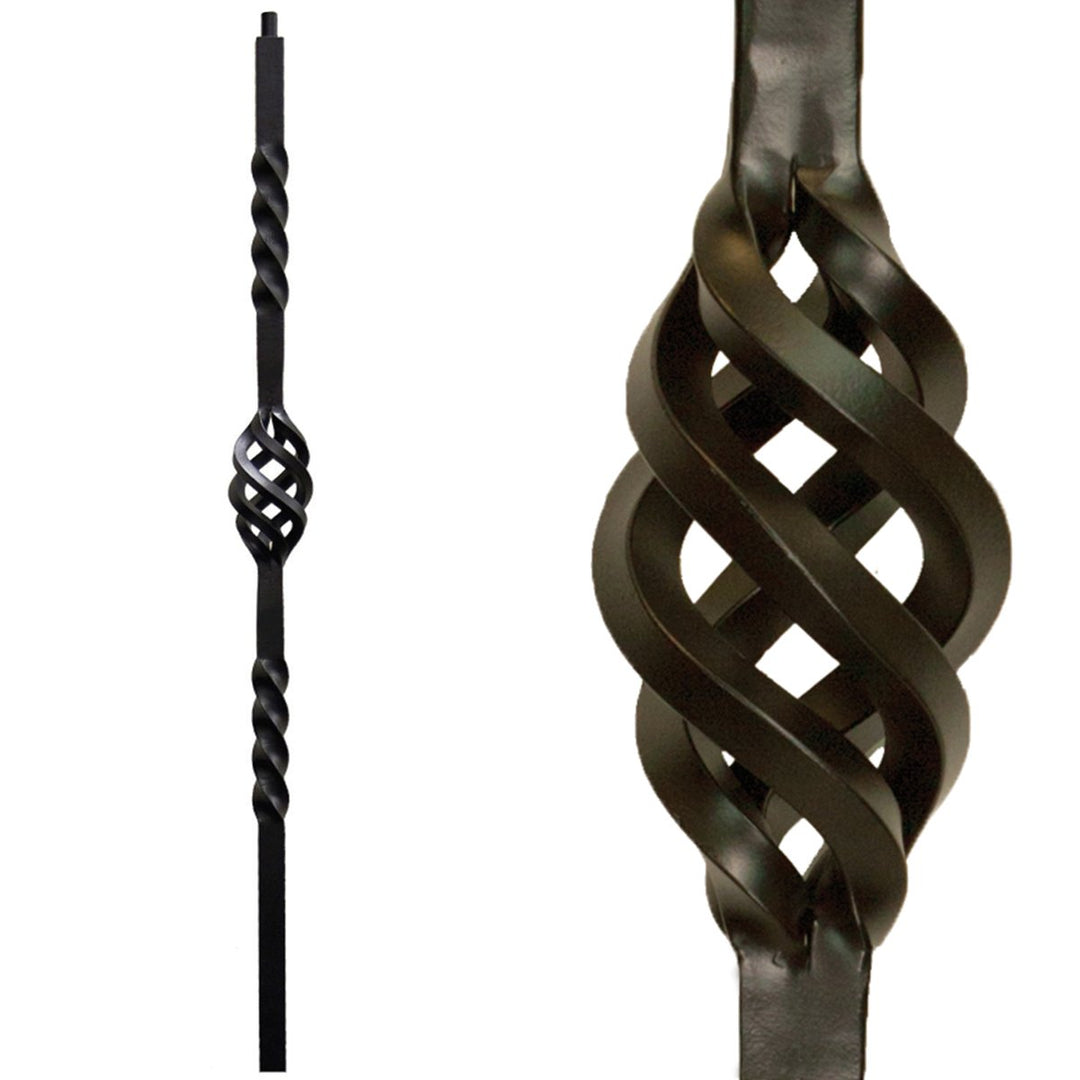 Plain Stair Wrought Iron Newel Post - Affordable Stair Parts ...