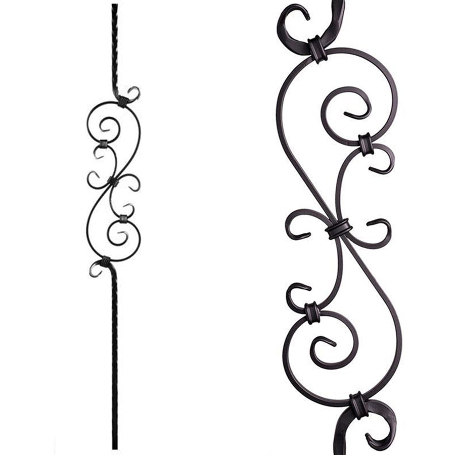 Wrought Iron Balusters - Affordable Stair Parts – tagged "Scrolls ...