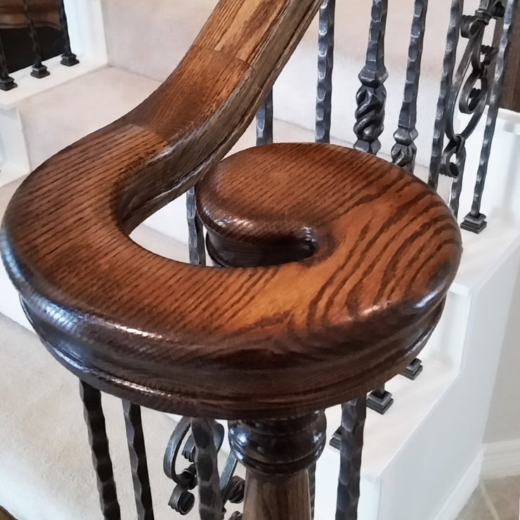 Right Hand Volute Wood Handrail Fitting - Affordable Stair Parts ...