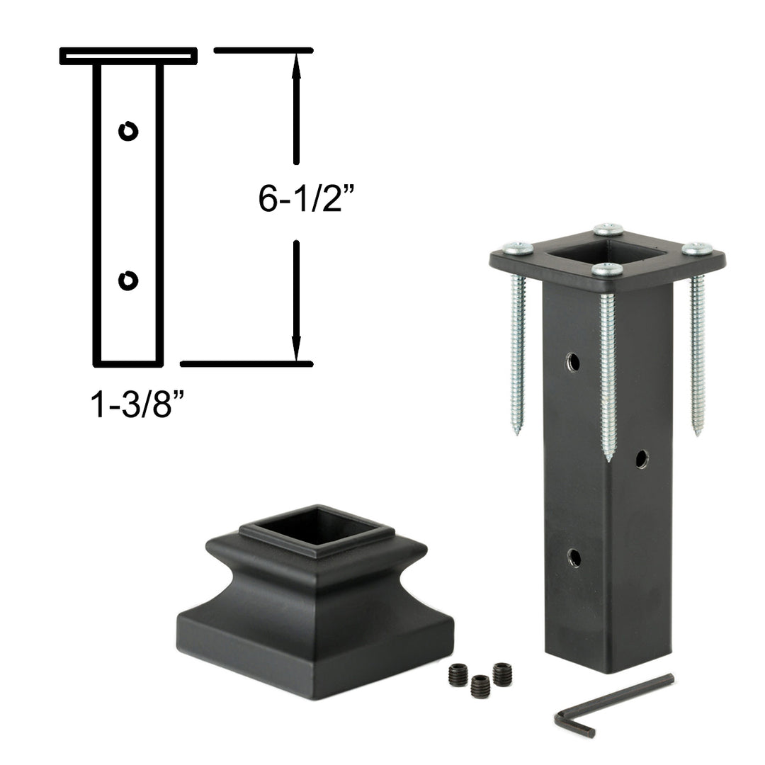 Wrought Iron Newel Post Mounting Kit - Affordable Stair Parts ...