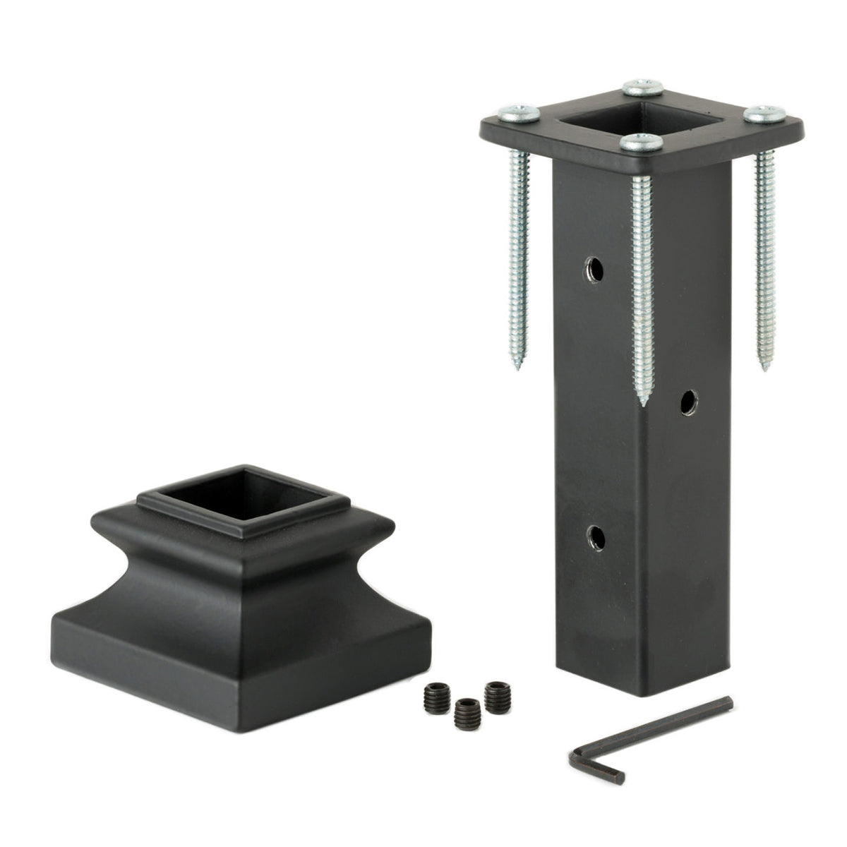 Wrought Iron Newel Post Mounting Kit - Affordable Stair Parts ...