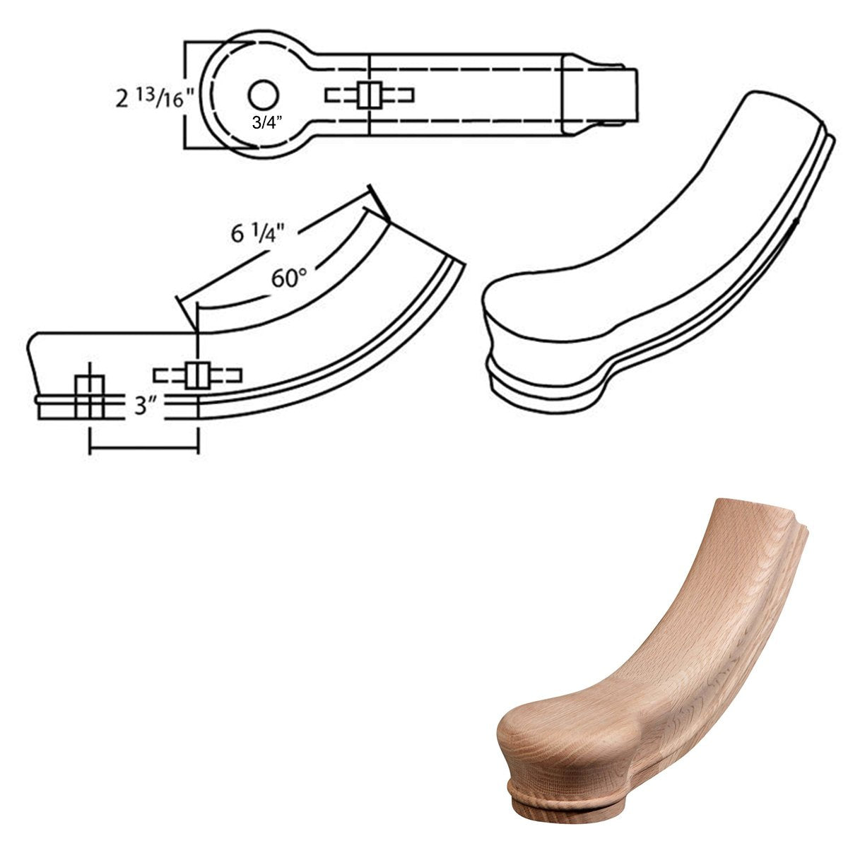 Start Easing with Cap Handrail Fitting - Affordable Stair Parts ...