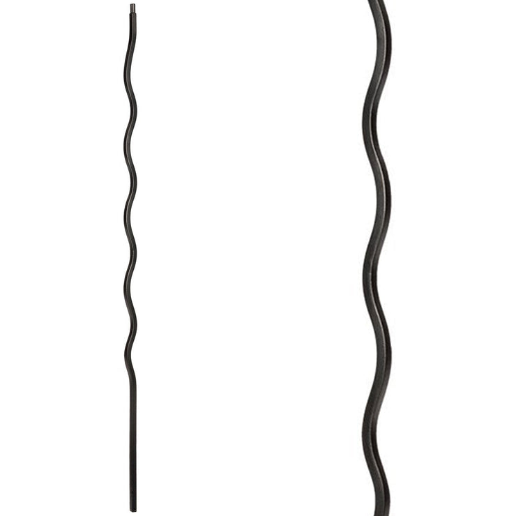 Plain Wavy Bar Wrought Iron Baluster - Affordable Stair Parts ...