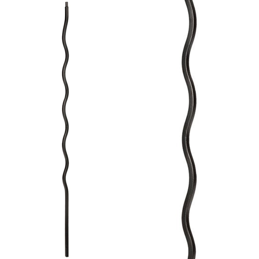 Plain Wavy Bar Wrought Iron Baluster - Affordable Stair Parts ...