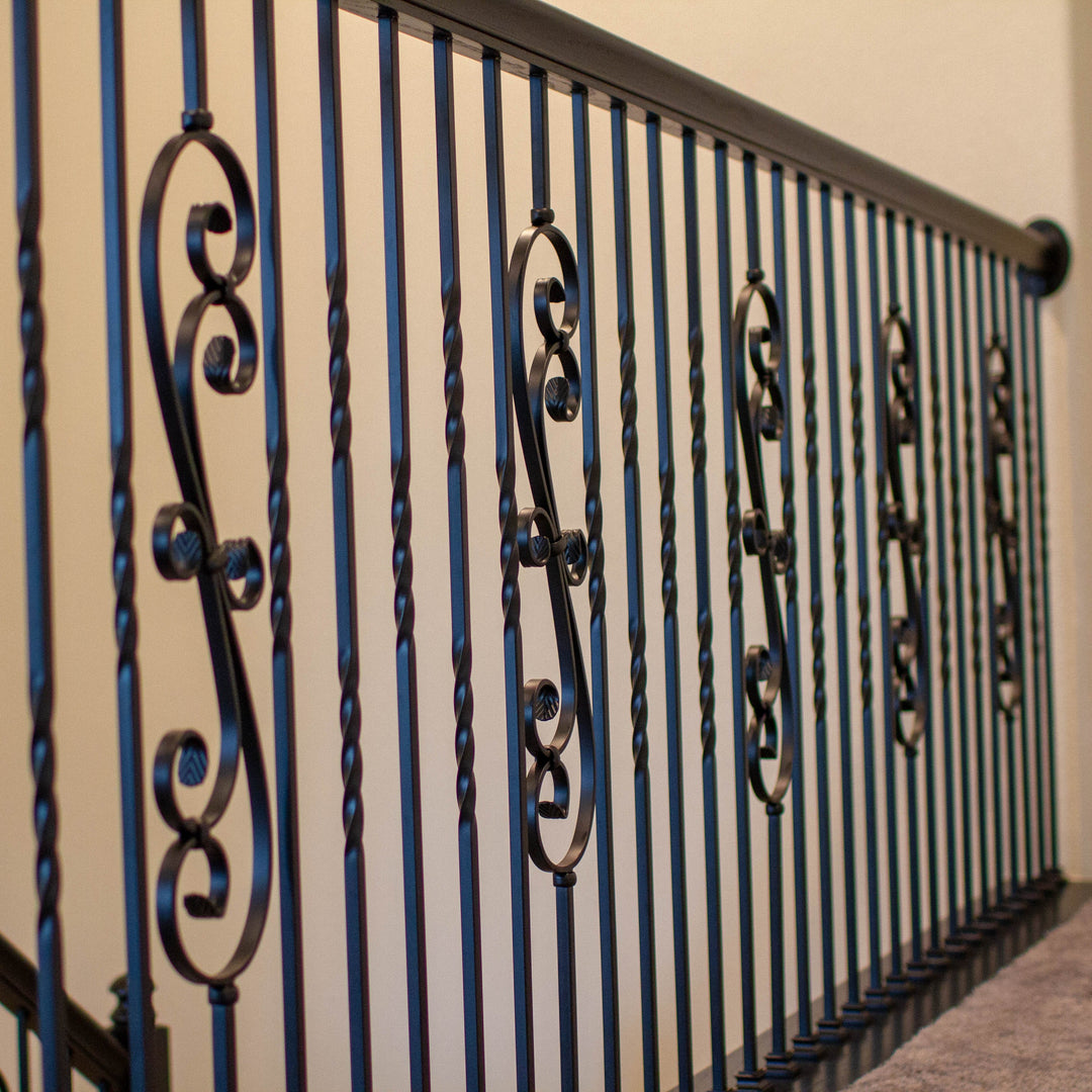Skinny Scroll Wrought Iron Baluster - Affordable Stair Parts ...