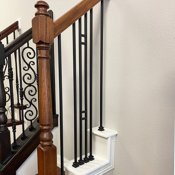 Plain Square Bar Wrought Iron Baluster - Affordable Stair Parts ...
