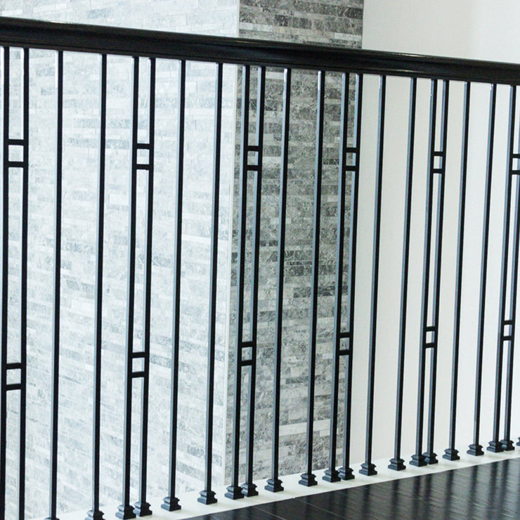 Double Bar Panel Wrought Iron Baluster - Affordable Stair Parts ...