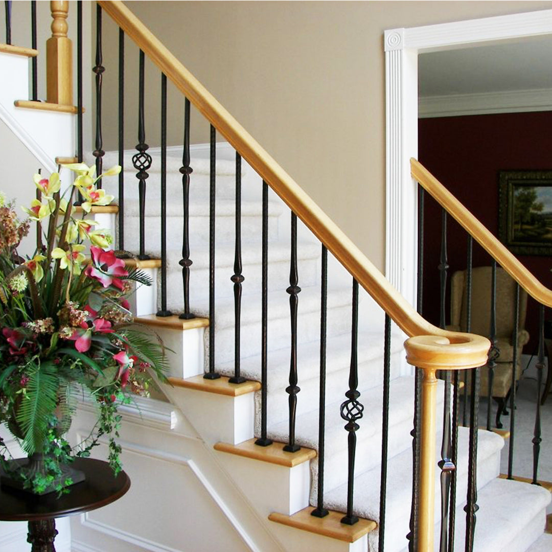 Gothic Hammered Straight Bar Iron Baluster - Affordable Stair Parts ...