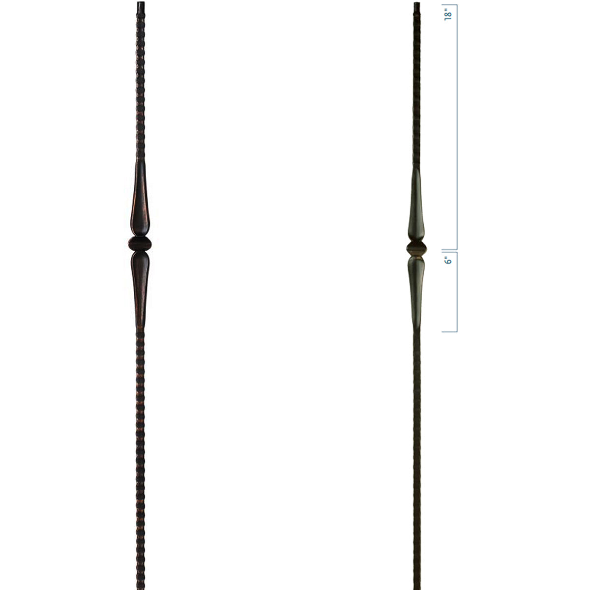 Gothic Single Knuckle Hammered Iron Baluster - Affordable Stair Parts ...