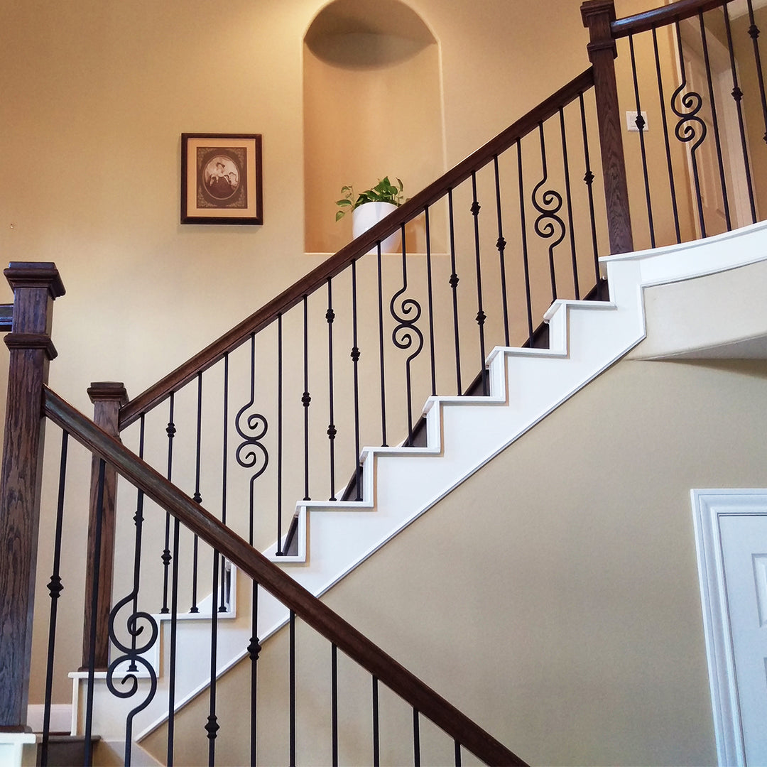 Double Spiral Nautilus Scroll Iron Baluster - Affordable Stair Parts ...
