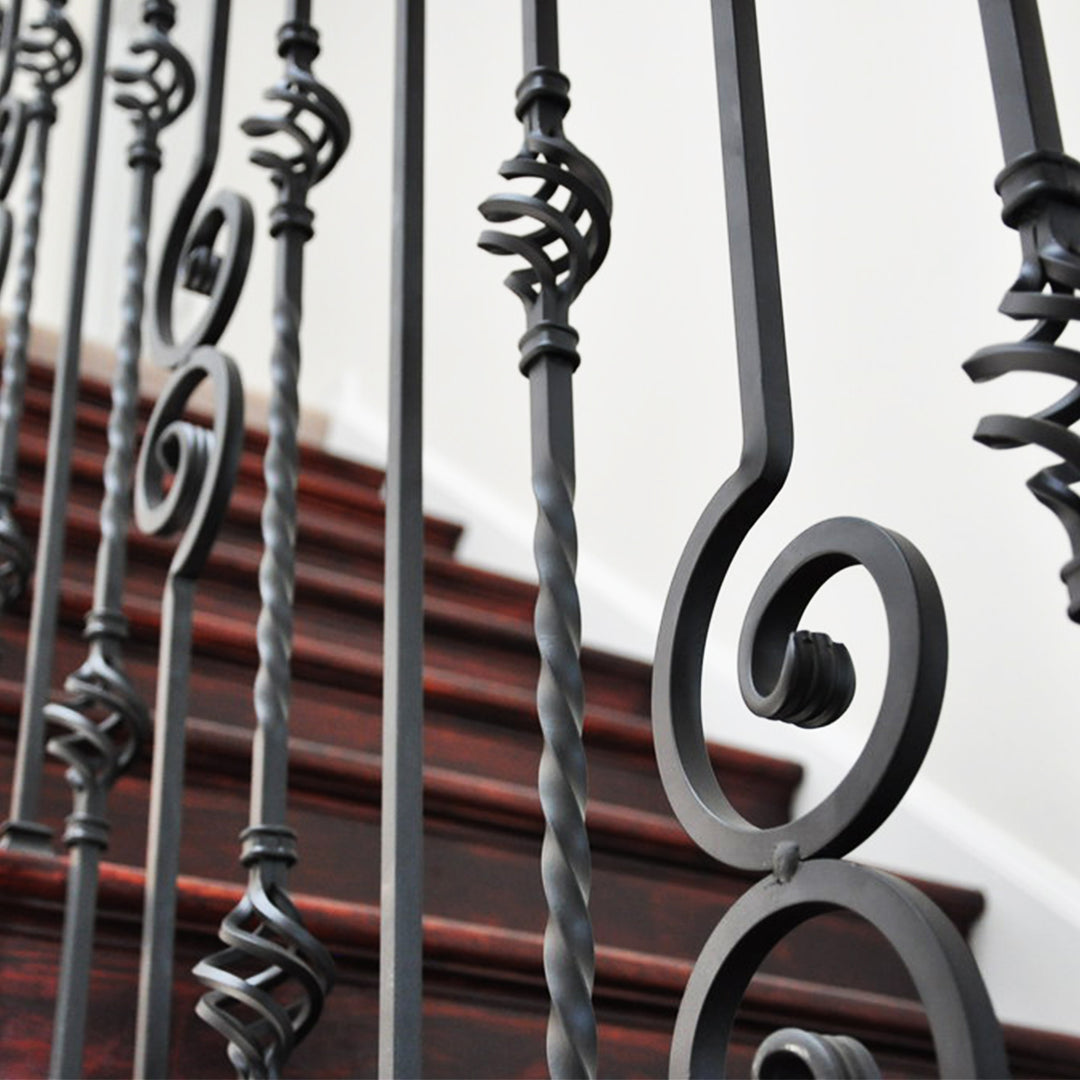 Double Spiral Nautilus Scroll Iron Baluster - Affordable Stair Parts ...