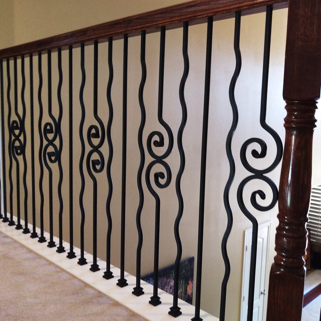 Double Spiral Nautilus Scroll Iron Baluster - Affordable Stair Parts ...