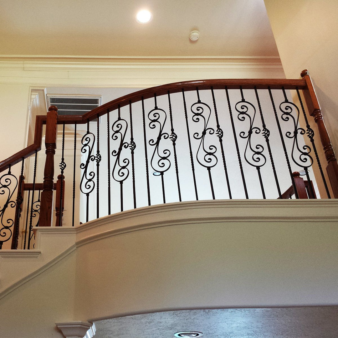 Skinny Scroll Wrought Iron Baluster - Affordable Stair Parts ...