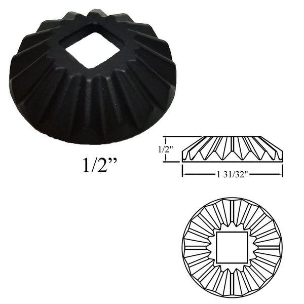 Round Flat Shoe Collar for 1/2" Balusters - Affordable Stair Parts ...