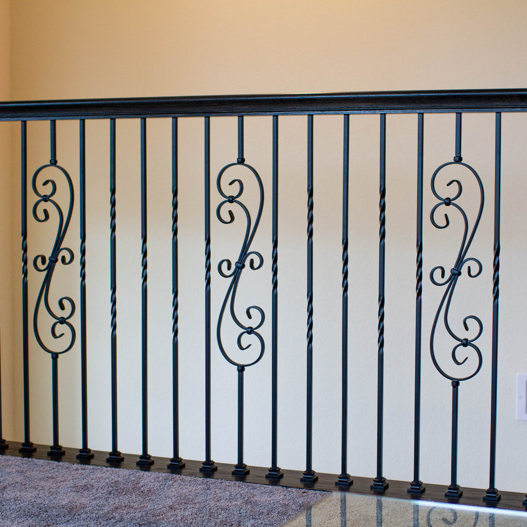 Skinny Scroll Wrought Iron Baluster - Affordable Stair Parts ...