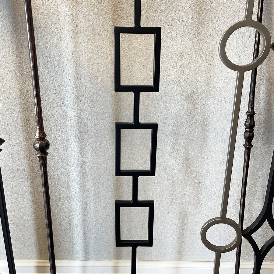 Triple Rectangle Modern Iron Baluster - Affordable Stair Parts ...