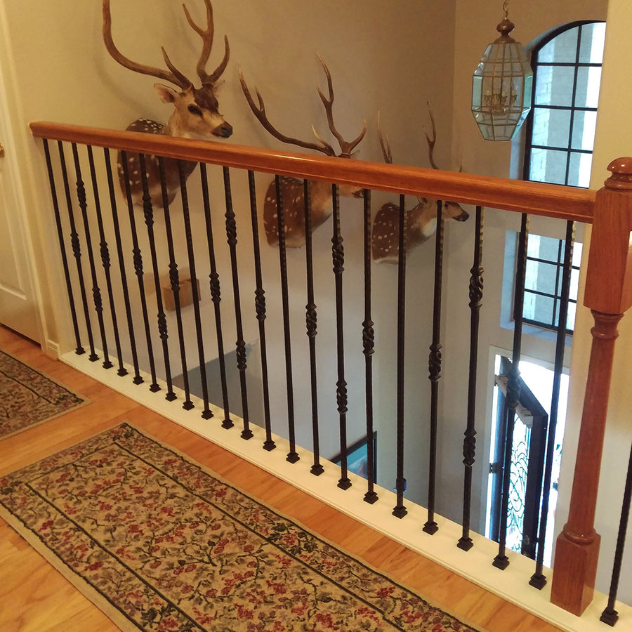 Double Twisted Knuckle Hammered Iron Baluster - Affordable Stair Parts ...