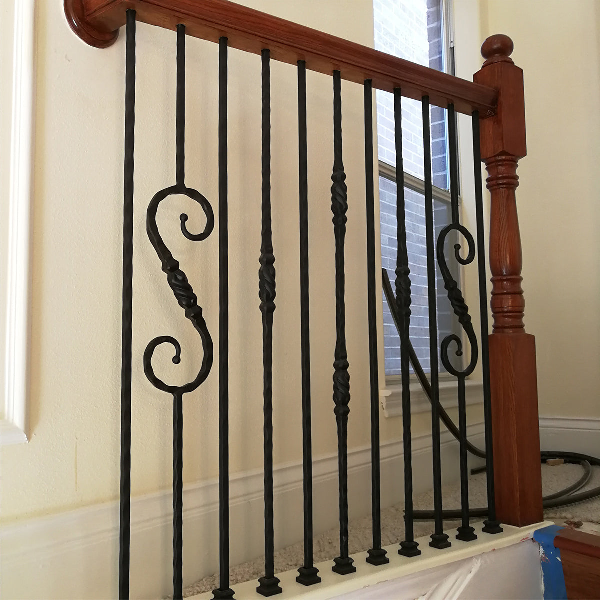 Double Twisted Knuckle Hammered Iron Baluster - Affordable Stair Parts ...